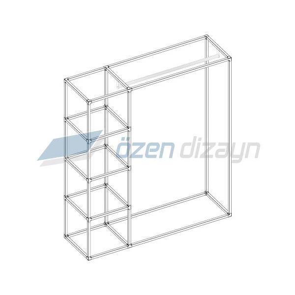 Lego System Garment Racks - Chrome Plating Clothes Rails